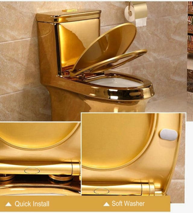 Plain Gold Toilet | Royal Toiletry Global