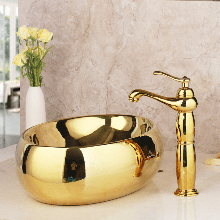 Gold Simple Bathroom Basin Royal Toiletry Global
