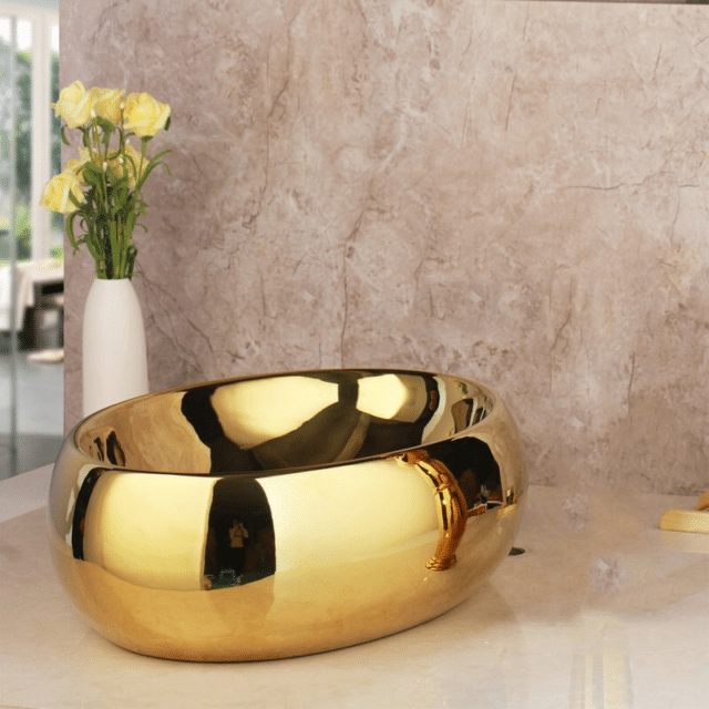 Gold Simple Bathroom Basin Royal Toiletry Global