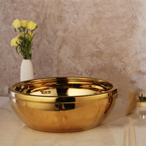 Gold High Polished Bathroom Basin - Royal Toiletry Global