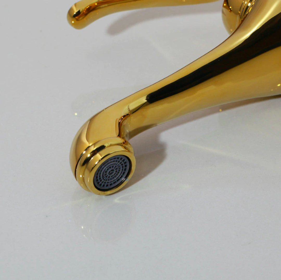 Gold Bathroom Basin Faucet - Royal Toiletry Global