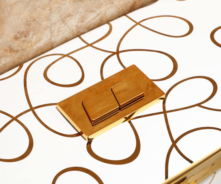 Divine Toilet With Gold Lines-Ornaments - Royal Toiletry Global