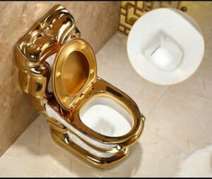 Royal Gold Toilet - Two Piece Luxury Gold Toilet - Royal Toiletry Global