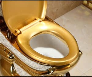 Royal Gold Toilet - Two Piece Luxury Gold Toilet - Royal Toiletry Global