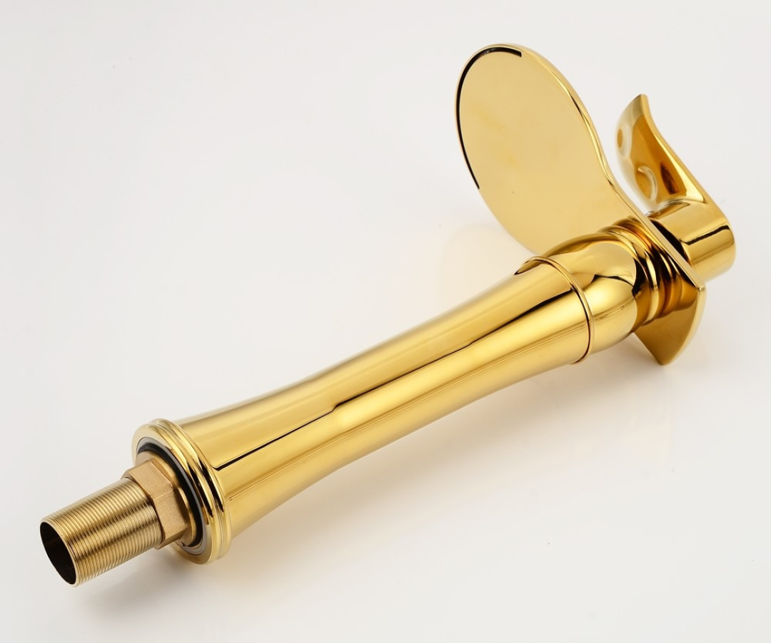 Modern Gold Bathroom Waterfall Faucet - Royal Toiletry Global