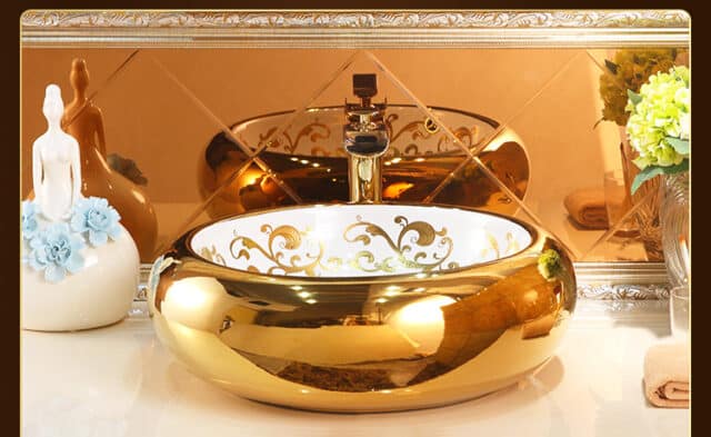 Luxury Round Gold Bathroom Basin - Royal Toiletry Global
