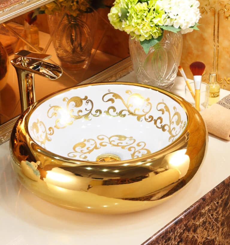 Luxury Round Gold Bathroom Basin - Royal Toiletry Global