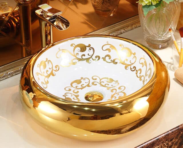 Luxury Round Gold Bathroom Basin - Royal Toiletry Global