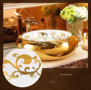 Luxury Round Gold Bathroom Basin - Royal Toiletry Global