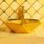 Angular Plain Gold Bathroom Basin (Small) - Royal Toiletry Global
