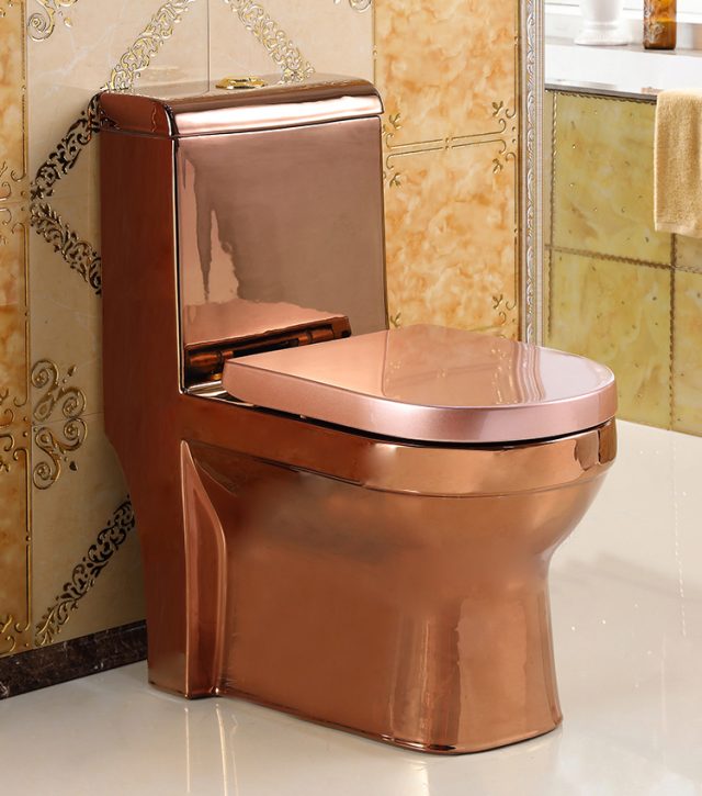 Deluxe Rose Gold Toilet - Royal Toiletry Global