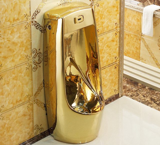 Classic Freestanding Gold Urinal - Royal Toiletry Global