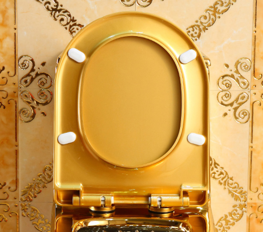 Luxury Plain Gold Toilet - Royal Toiletry Global