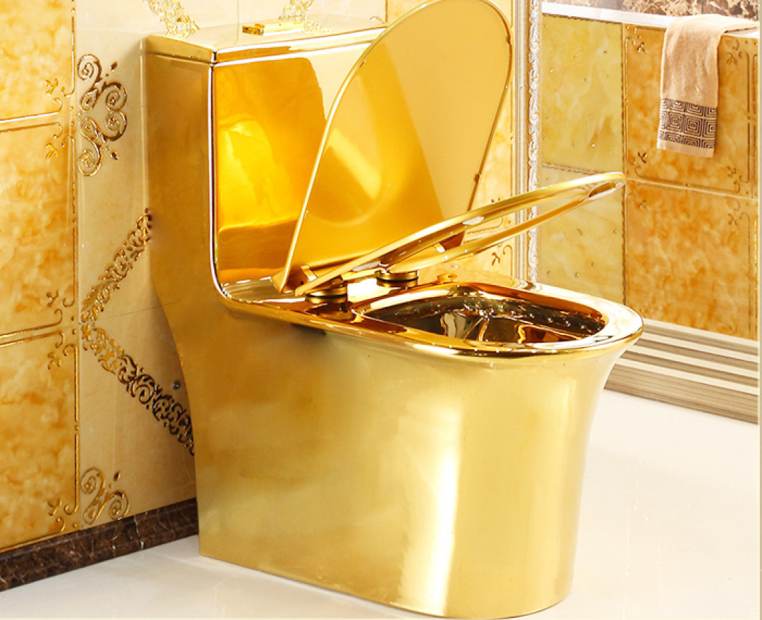 Luxury Plain Gold Toilet - Royal Toiletry Global