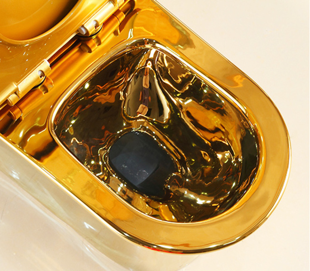 Luxury Plain Gold Toilet - Royal Toiletry Global