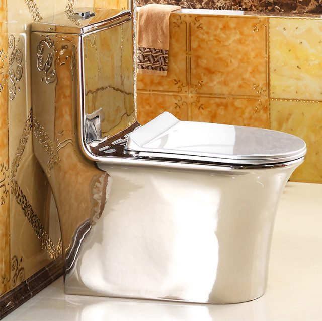 Luxury Plain Silver Toilet - Elegant Design for Modern Bathrooms ...