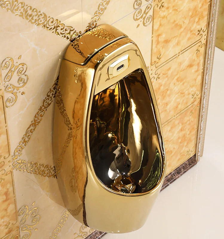 Luxury Wall Mounted Gold Urinal - Royal Toiletry Global