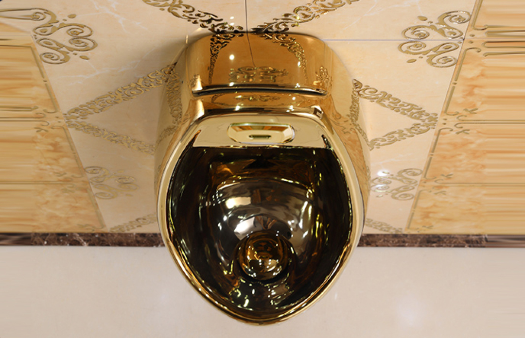 Luxury Wall Mounted Gold Urinal - Royal Toiletry Global