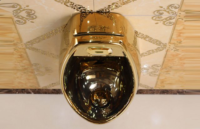 Luxury Wall Mounted Gold Urinal - Royal Toiletry Global