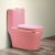 Luxury Pink Ceramic Toilet with Elegant Gold Stripe | Designer Bathroom ...