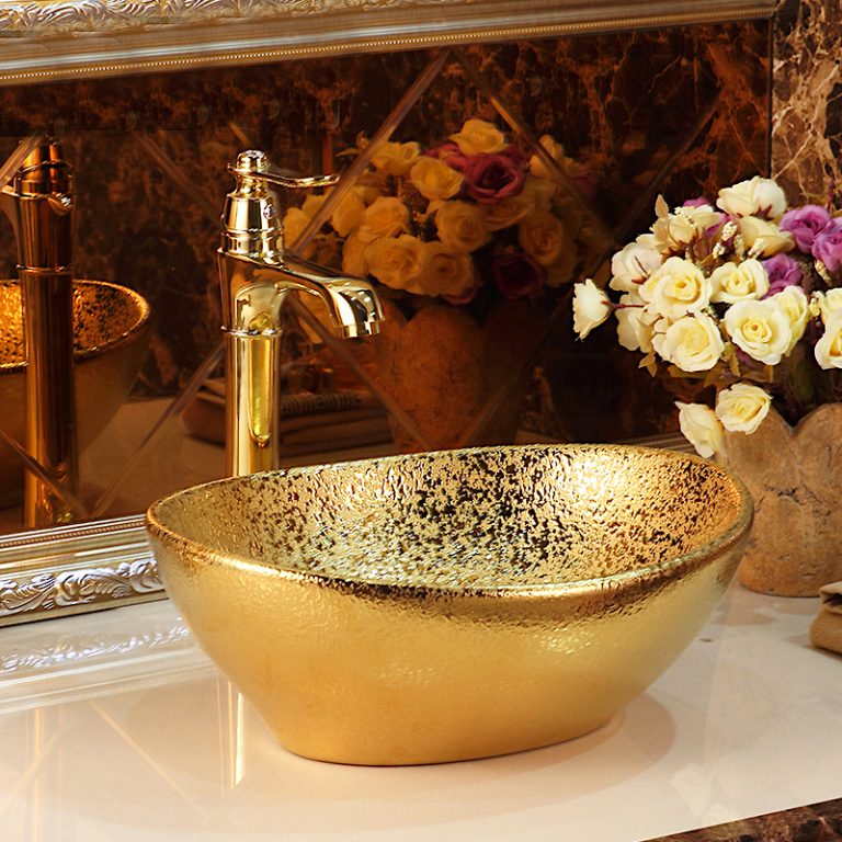Gold Bathroom Basins | Luxury Ceramic Sinks - Royal Toiletry Global