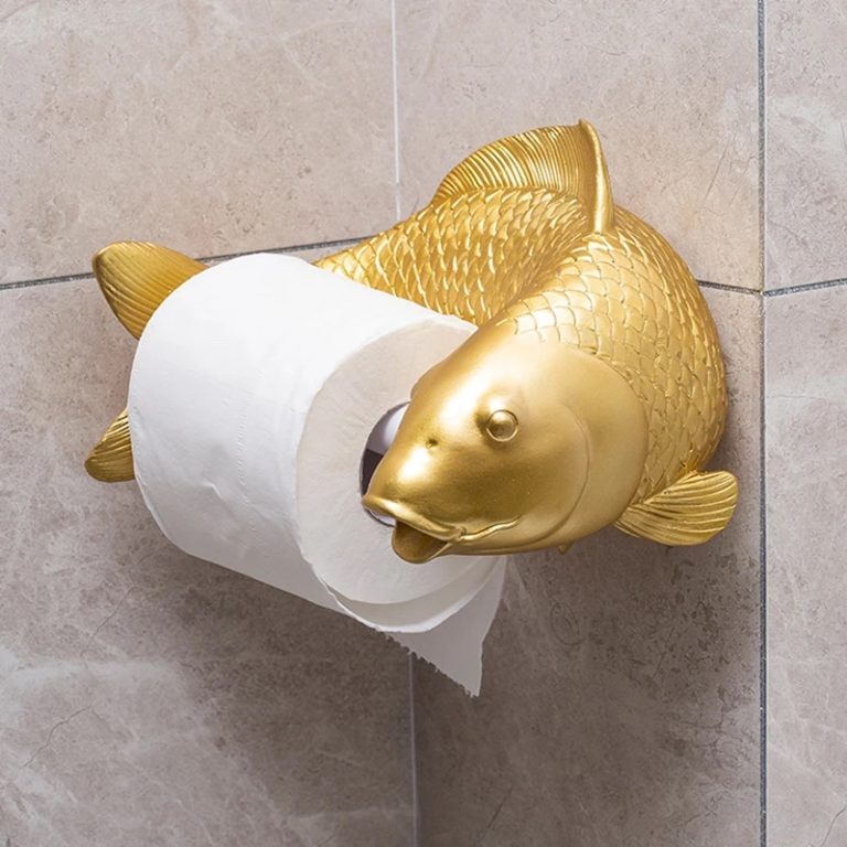 Gold Fish Toilet Paper Holder - Royal Toiletry Global