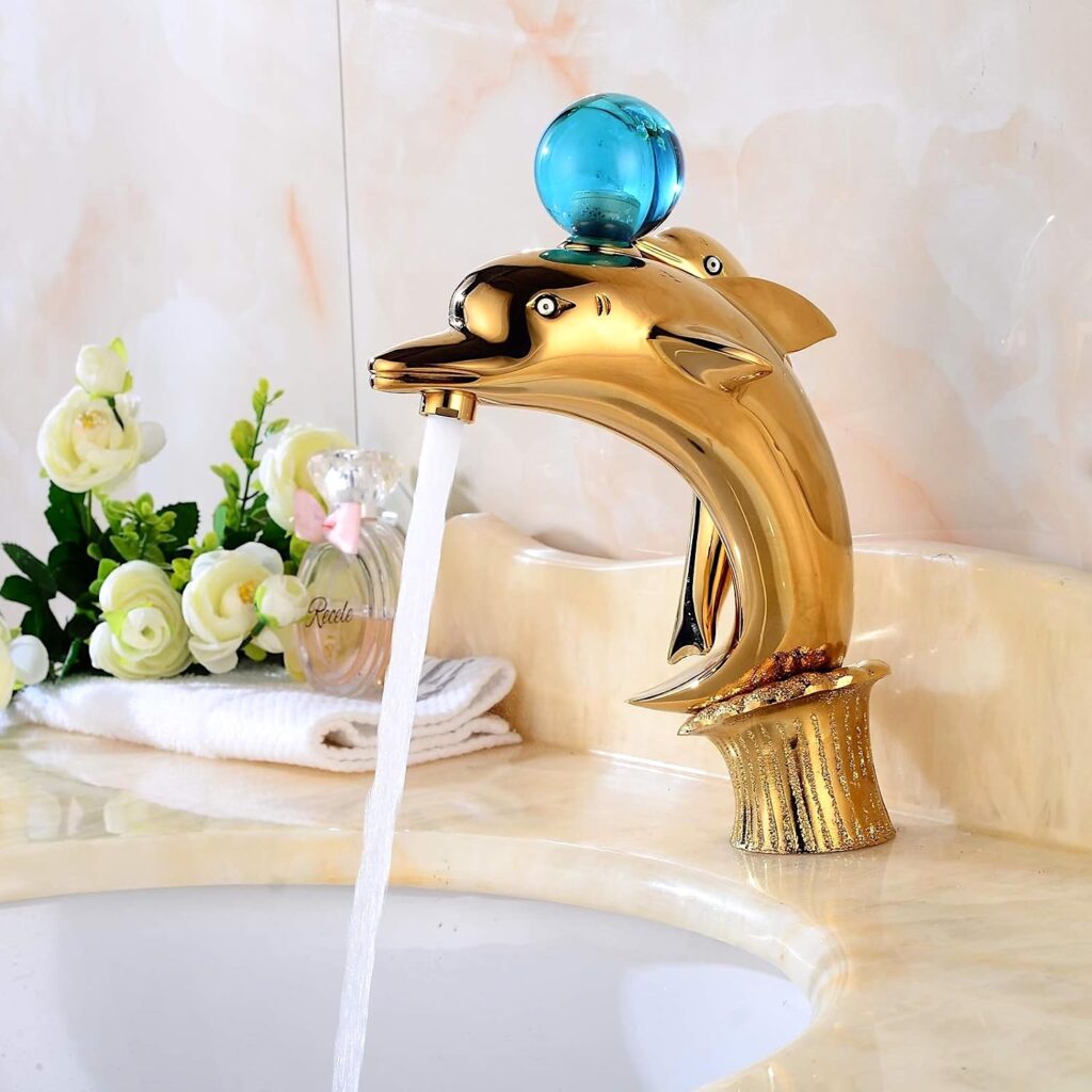 Gold Dolphin Faucet - Royal Toiletry Global