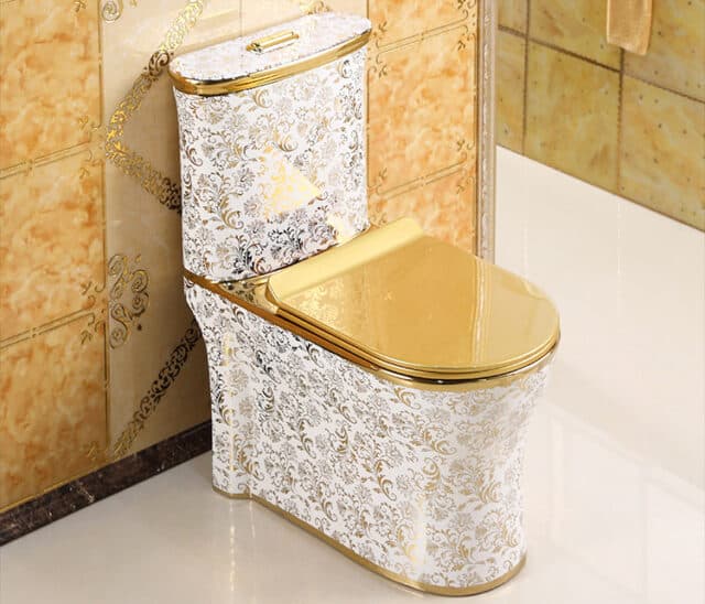 Luxury Modern Toilet With Gold Ornaments - Royal Toiletry Global
