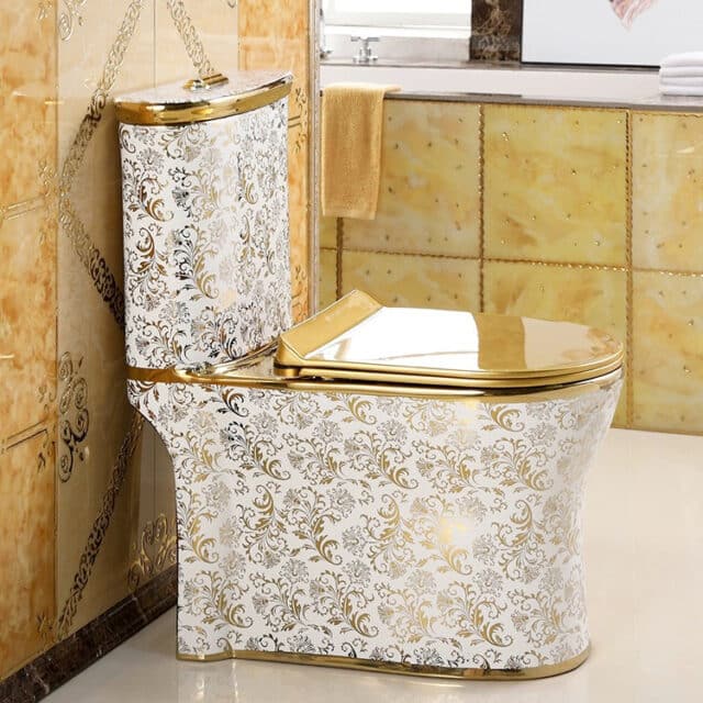 Luxury Modern Toilet With Gold Ornaments - Royal Toiletry Global