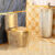 Modern Gold Toilet With Unique Hexagon Pattern - Royal Toiletry Global