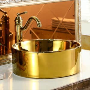 Gold Bathroom Basins | Luxury Ceramic Sinks - Royal Toiletry Global