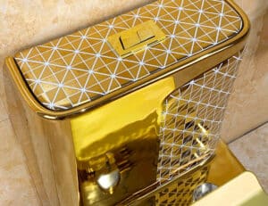 Luxury Gold-Plated Ceramic Toilet with Elegant Finish | Designer ...