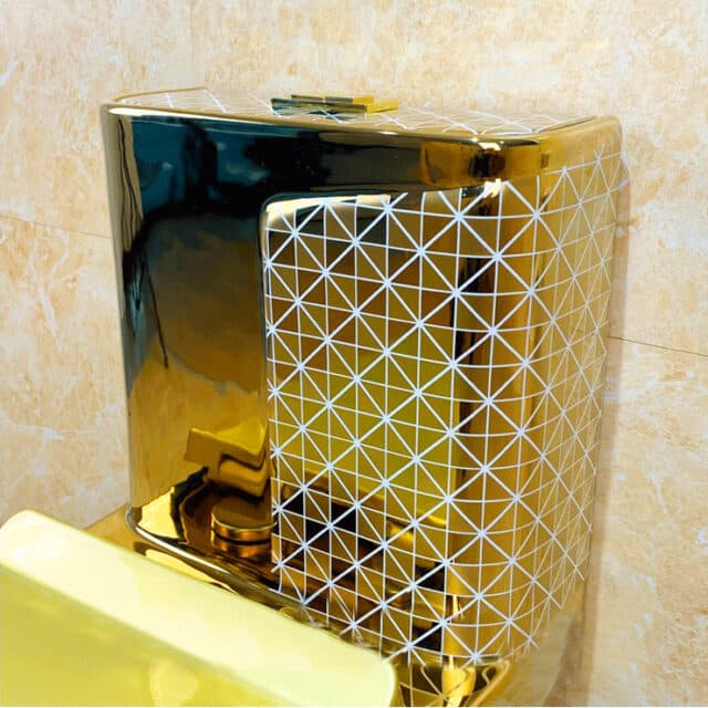 Luxury Gold-Plated Ceramic Toilet with Elegant Finish | Designer ...