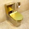 Luxury Gold-Plated Ceramic Toilet with Elegant Finish | Designer ...