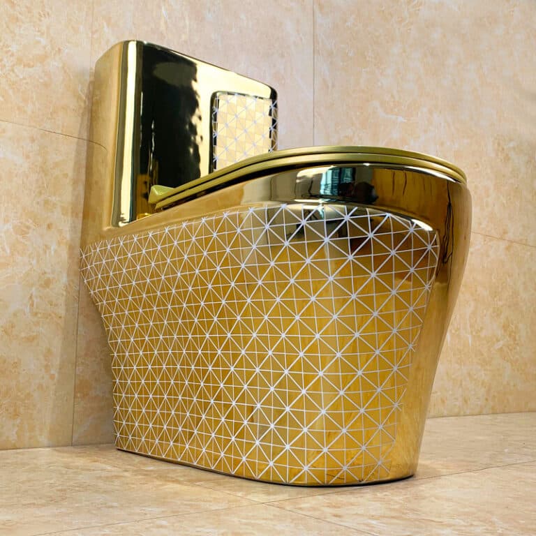 Luxury Gold-Plated Ceramic Toilet with Elegant Finish | Designer ...