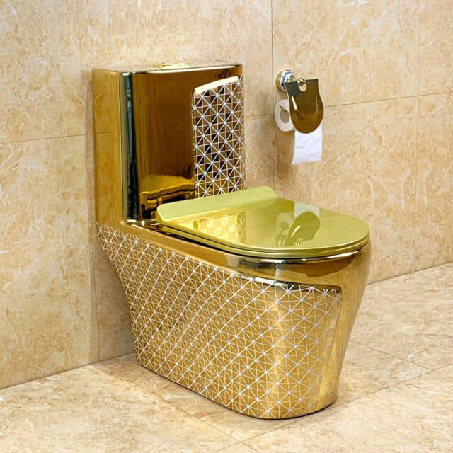 Luxury Toilet With Elegant Gold Plated Surface - Royal Toiletry Global