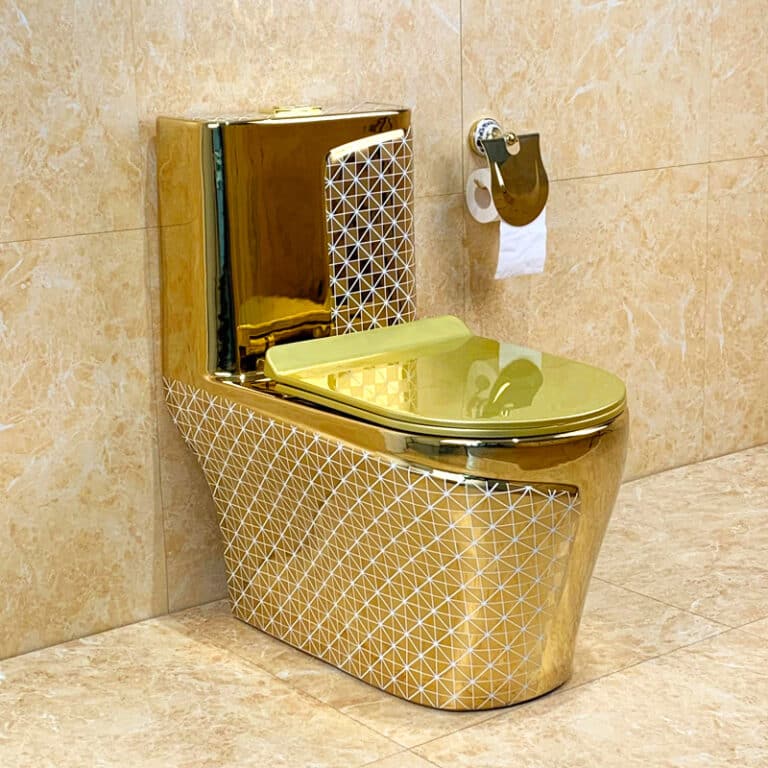 Luxury Toilet With Elegant Gold Plated Surface - Royal Toiletry Global