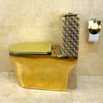 Luxury Gold-Plated Ceramic Toilet with Elegant Finish | Designer ...
