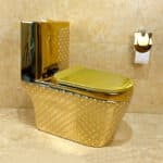 Luxury Gold-Plated Ceramic Toilet with Elegant Finish | Designer ...