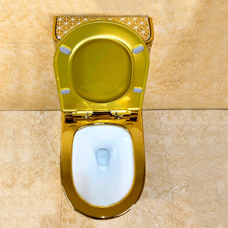 Luxury Gold-Plated Ceramic Toilet with Elegant Finish | Designer ...
