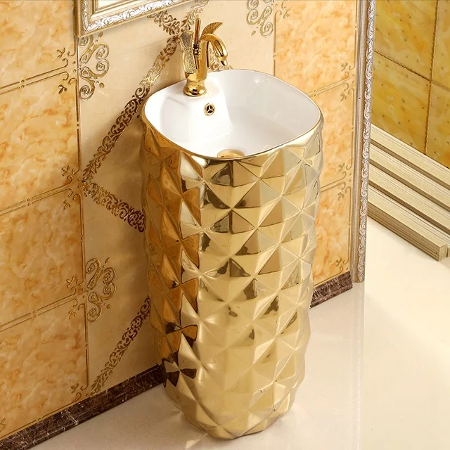Luxury Gold Pedestal Sink - Royal Toiletry Global