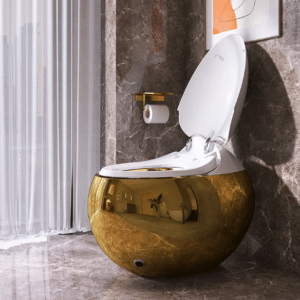 Royal Sphere Gold & White Smart Toilet – Luxury High-Tech Bathroom ...