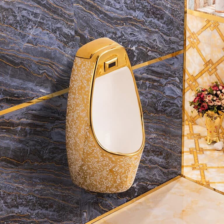 Classic Freestanding Mosaic Gold Urinal - Royal Toiletry Global