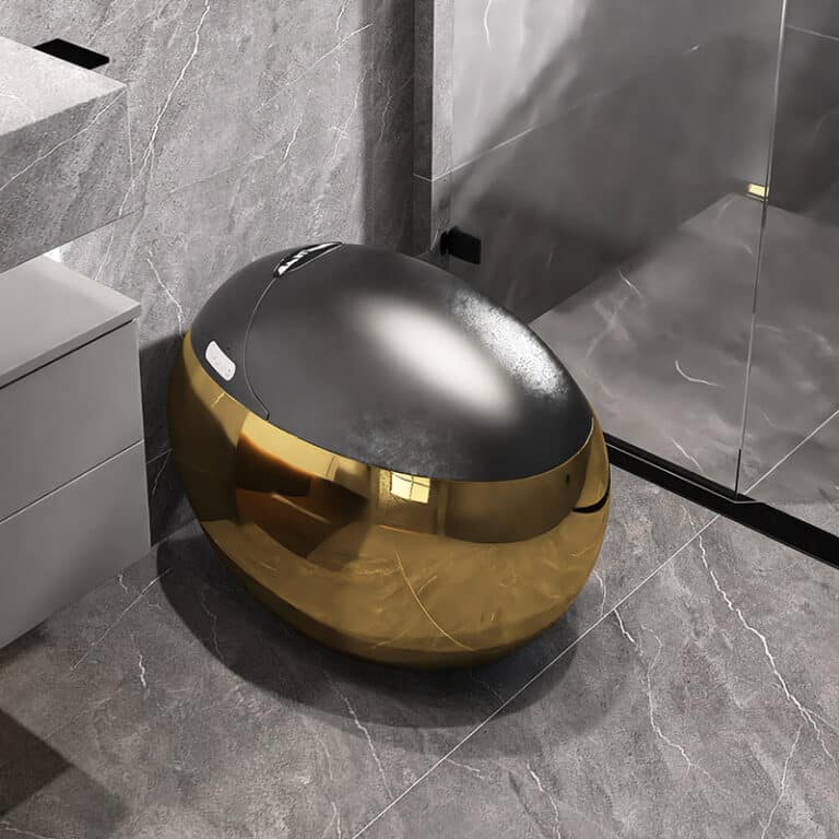 Royal Sphere Gold & Black Smart Toilet – Modern Luxury Bathroom ...