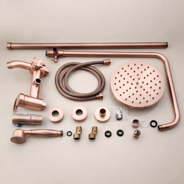 Luxury Brushed Rose Gold Shower Set - Royal Toiletry Global