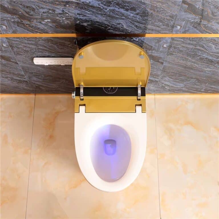 Luxury Gold Smart Toilet with Diamonds Pattern - Royal Toiletry Global