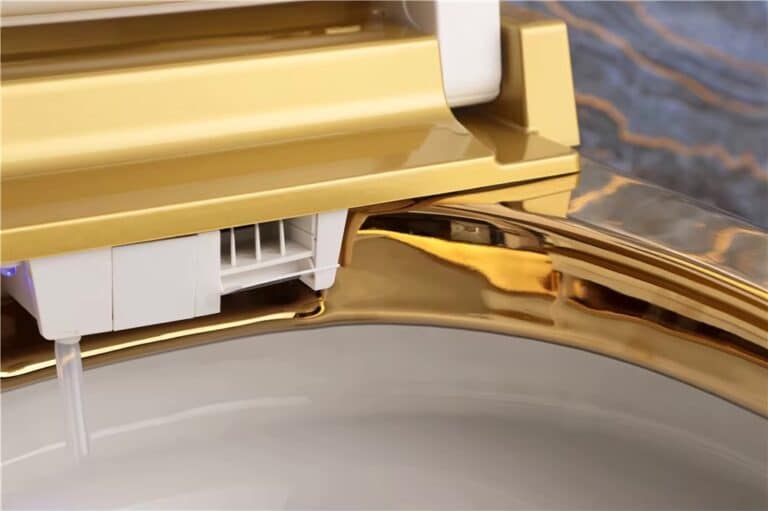 Luxury Gold Smart Toilet with Diamonds Pattern - Royal Toiletry Global