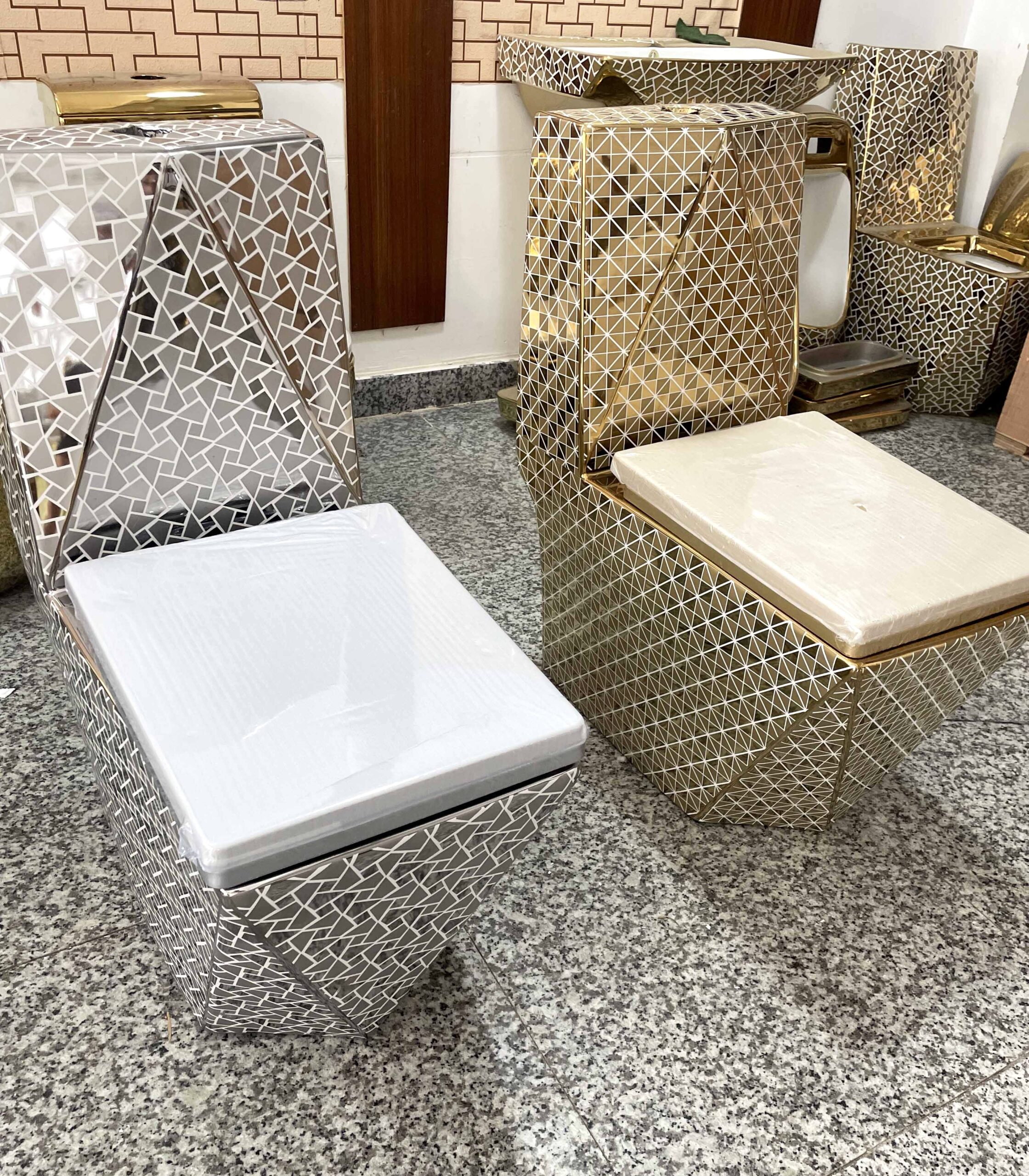 Angular shaped toilets - Something completely new and unique for your ...