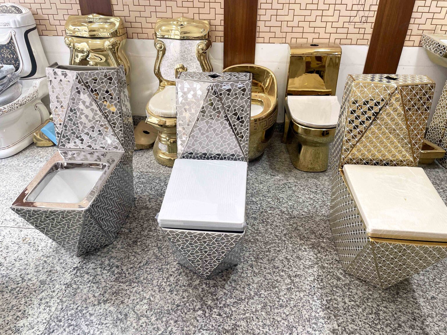 Angular shaped toilets - Something completely new and unique for your ...