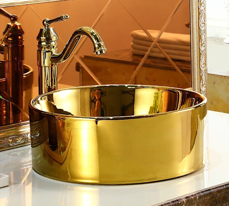 Luxury Bathroom Basins in New York | Gold, Silver & Black Designer ...